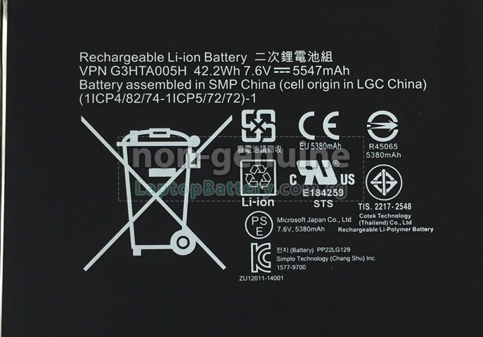 Battery for Microsoft Surface Pro 3,replacement Microsoft Surface Pro 3 ...